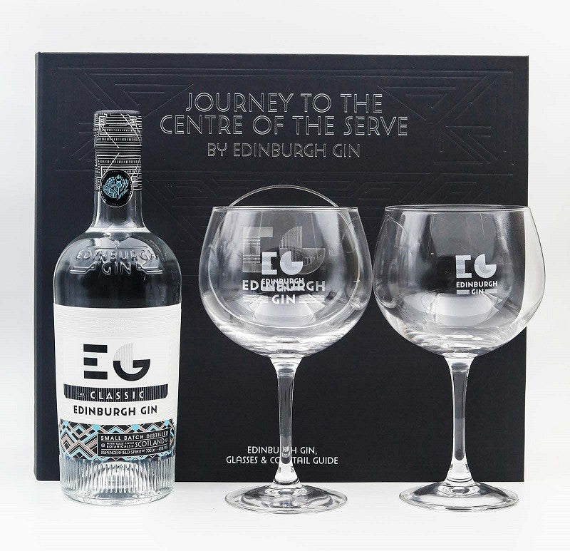edinburgh classic gin journey to the centre of the serve and glass gift ...